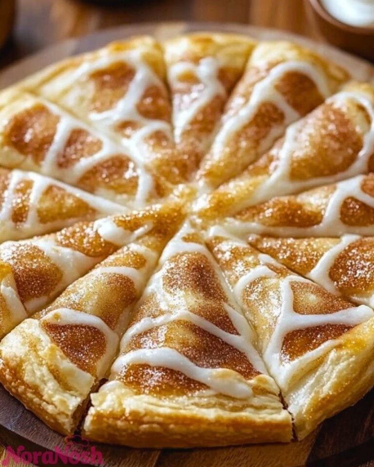 Cinnamon-Sugar Pizza made with Crescent Rolls