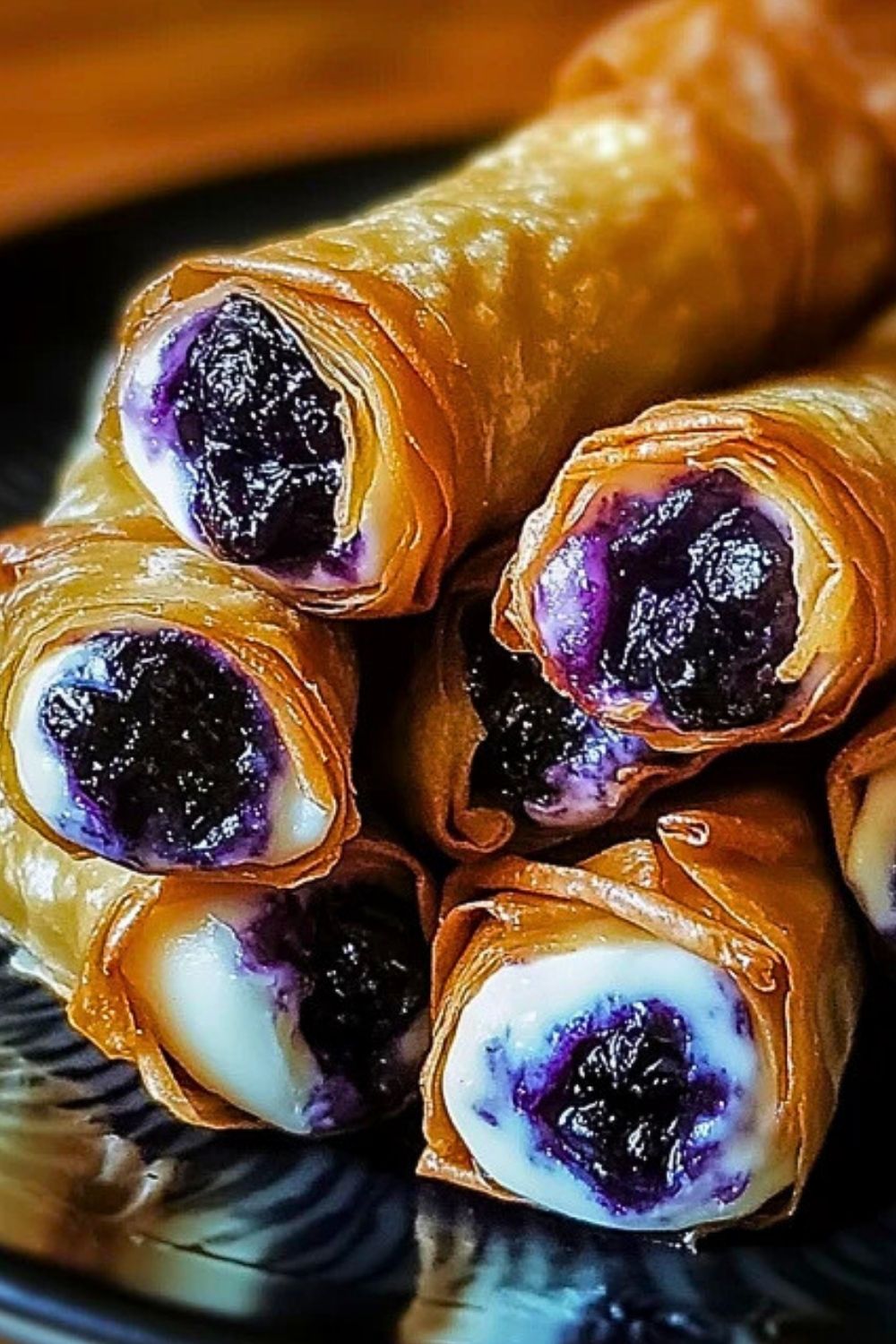 Blueberry Cream Cheese Egg Rolls