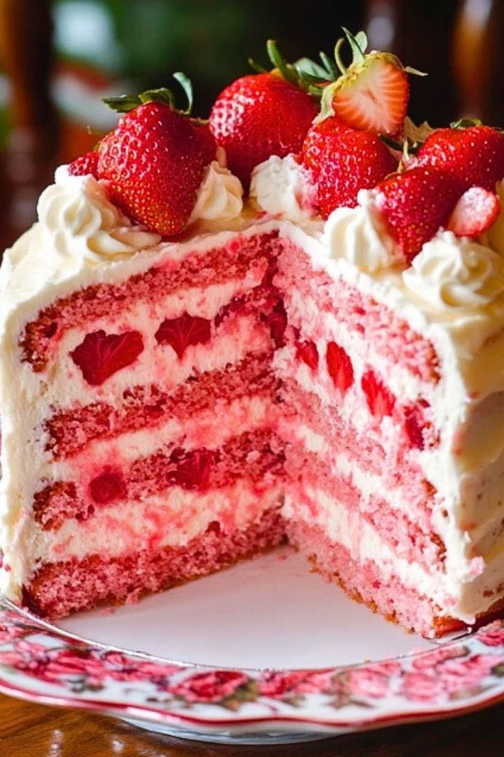 Mama Seward's Iconic Strawberry Cake Recipe