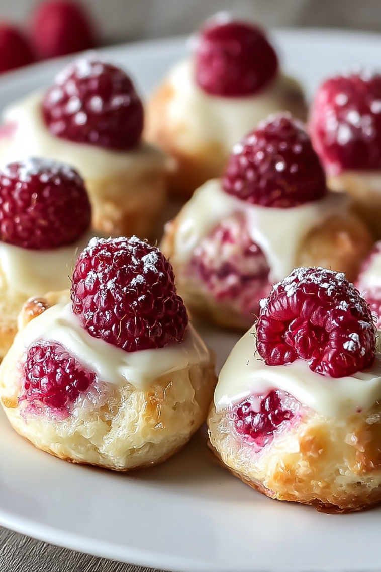 Raspberry Cream Cheese Pastry Bites