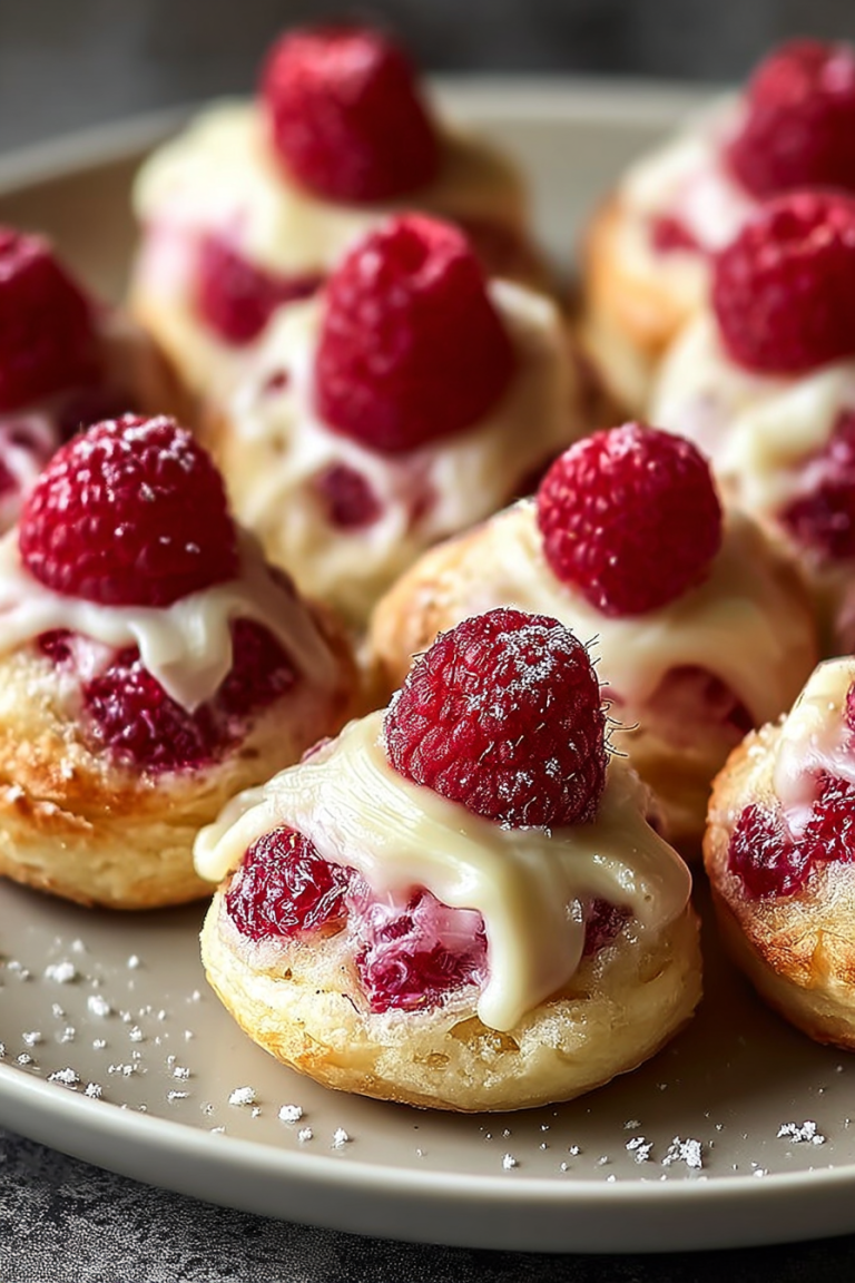 Raspberry Cream Cheese Pastry Bites