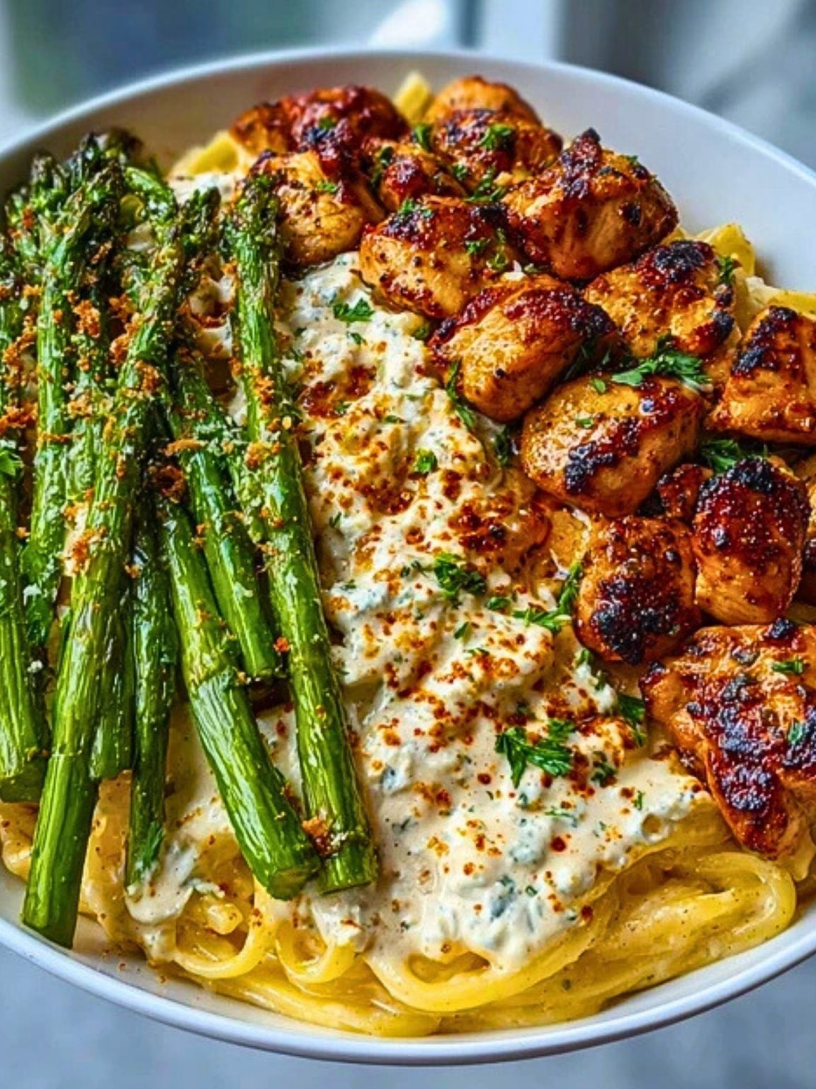 Ultimate Greek Chili Chicken Alfredo Recipe with Smoked Feta Cream ...