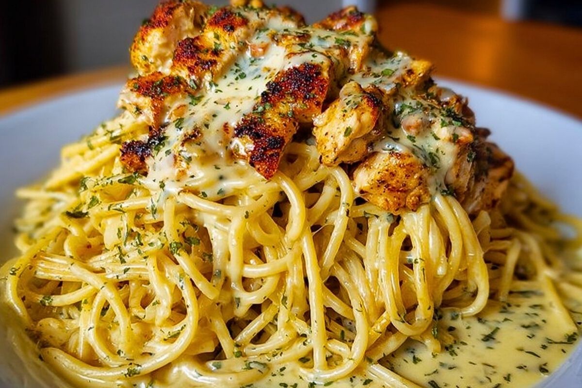 Mozzarella Chicken Spaghetti with Cajun Flavor