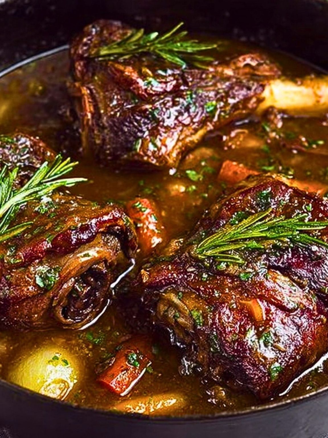Slow-Cooked Lamb Shanks with Herb Gravy