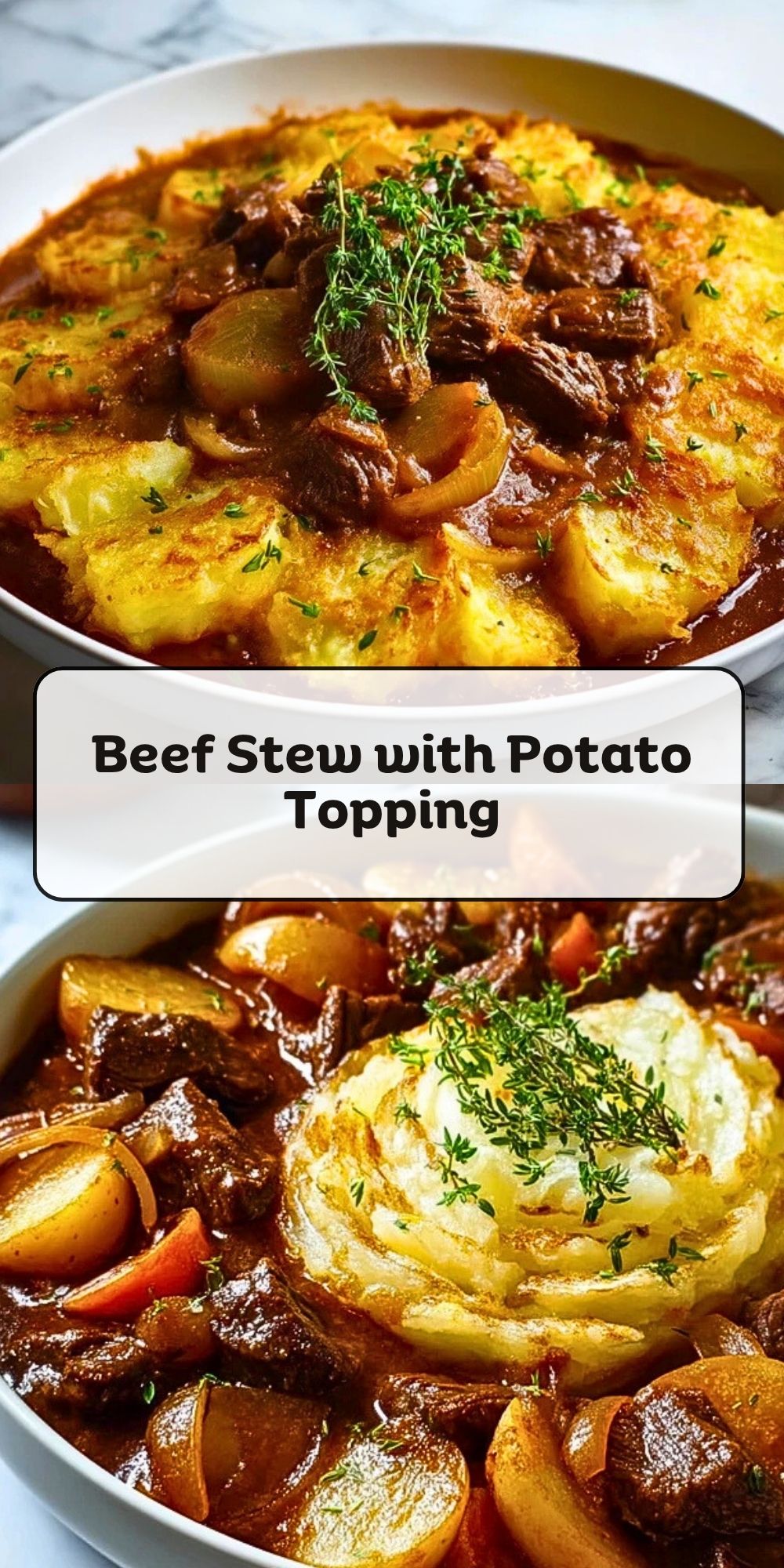 Beef Stew with Potato Topping