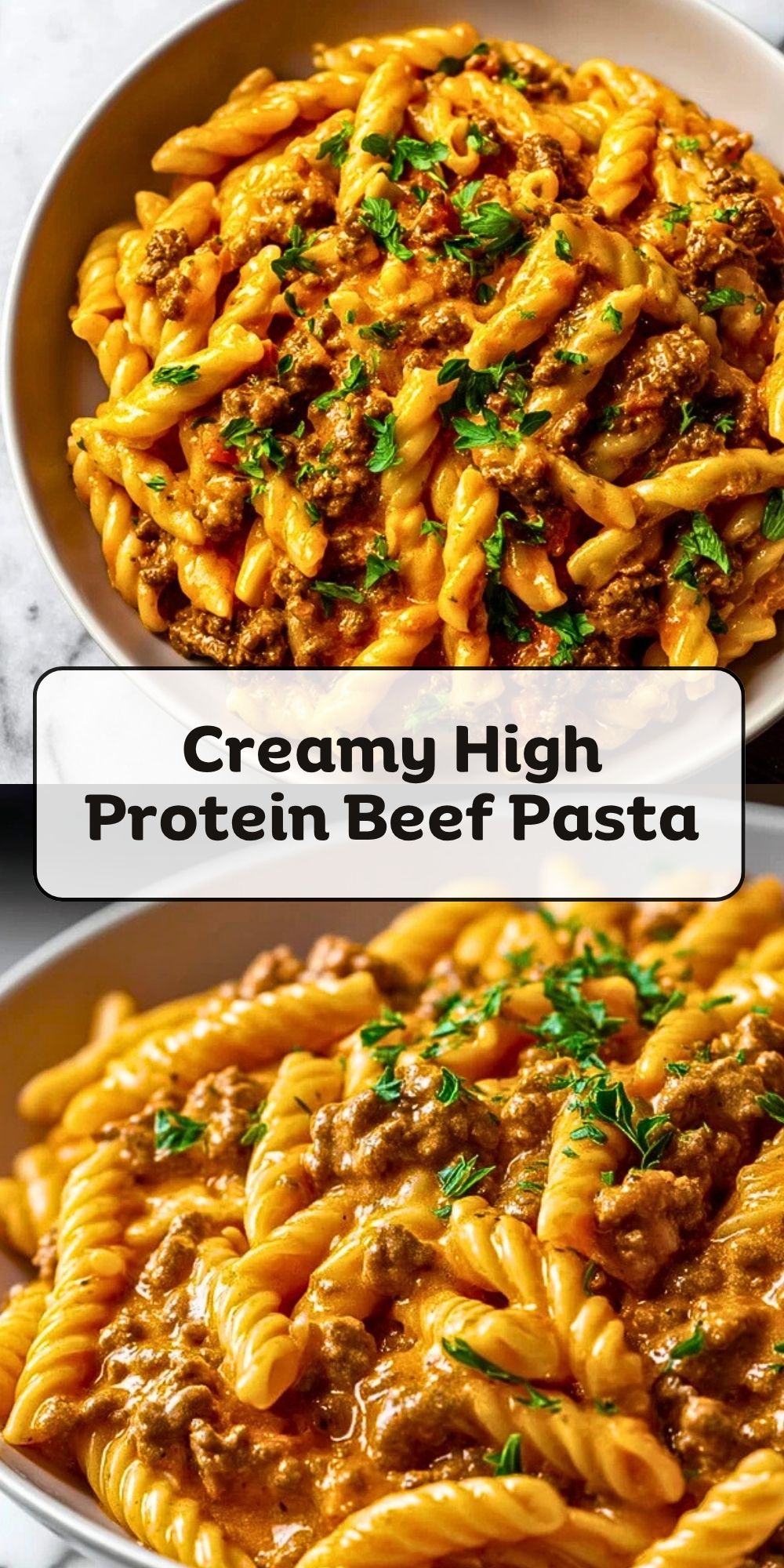 Creamy High Protein Beef Pasta