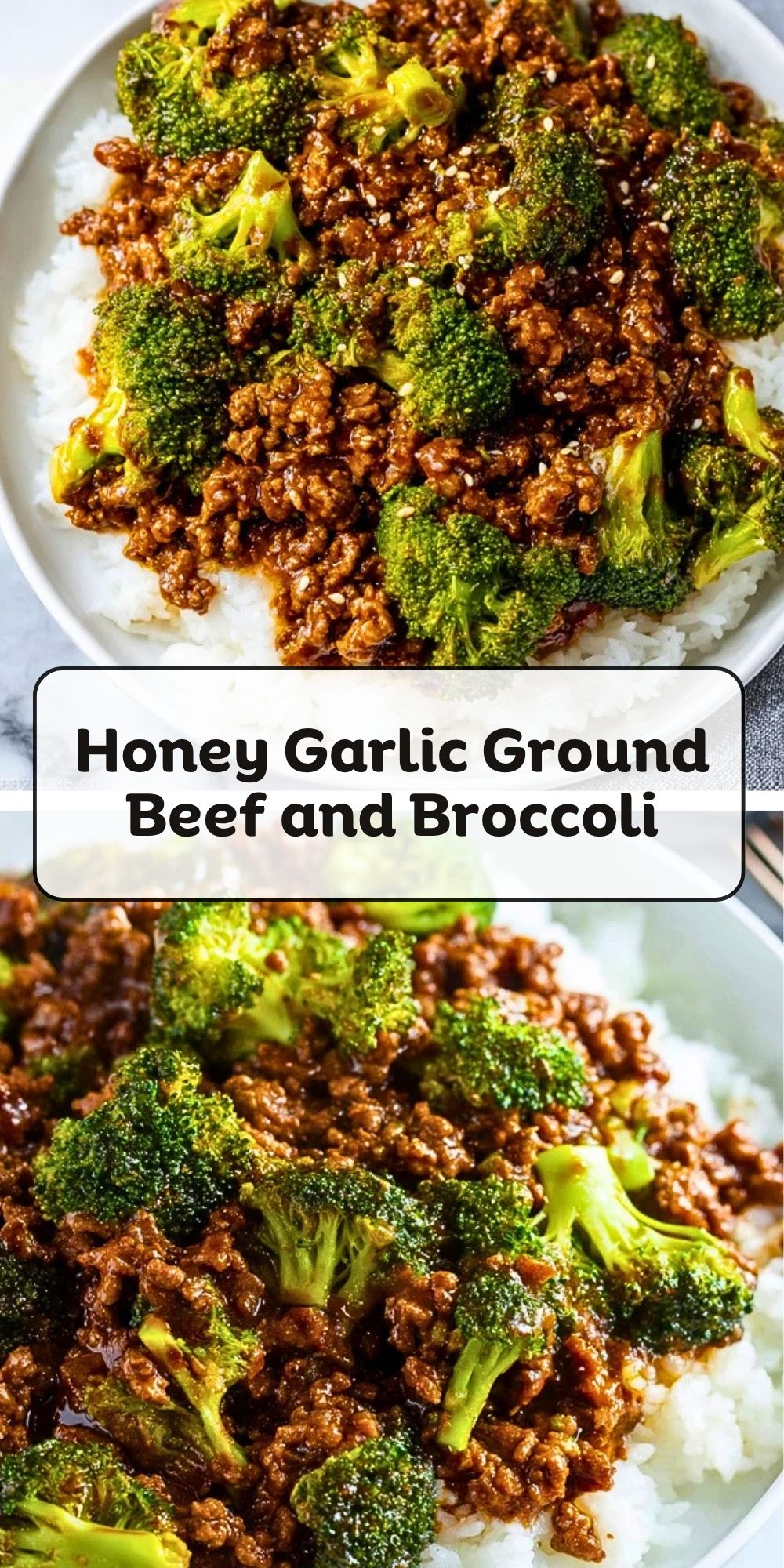 Honey Garlic Ground Beef and Broccoli