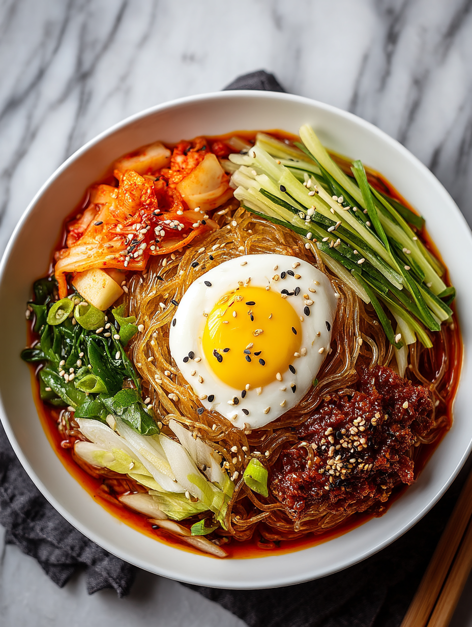 Bibimmyeon (Korean Spicy Cold Noodles)